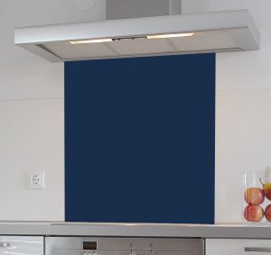 Navy Blue | Kitchen Glass Splashbacks by Purple Frog